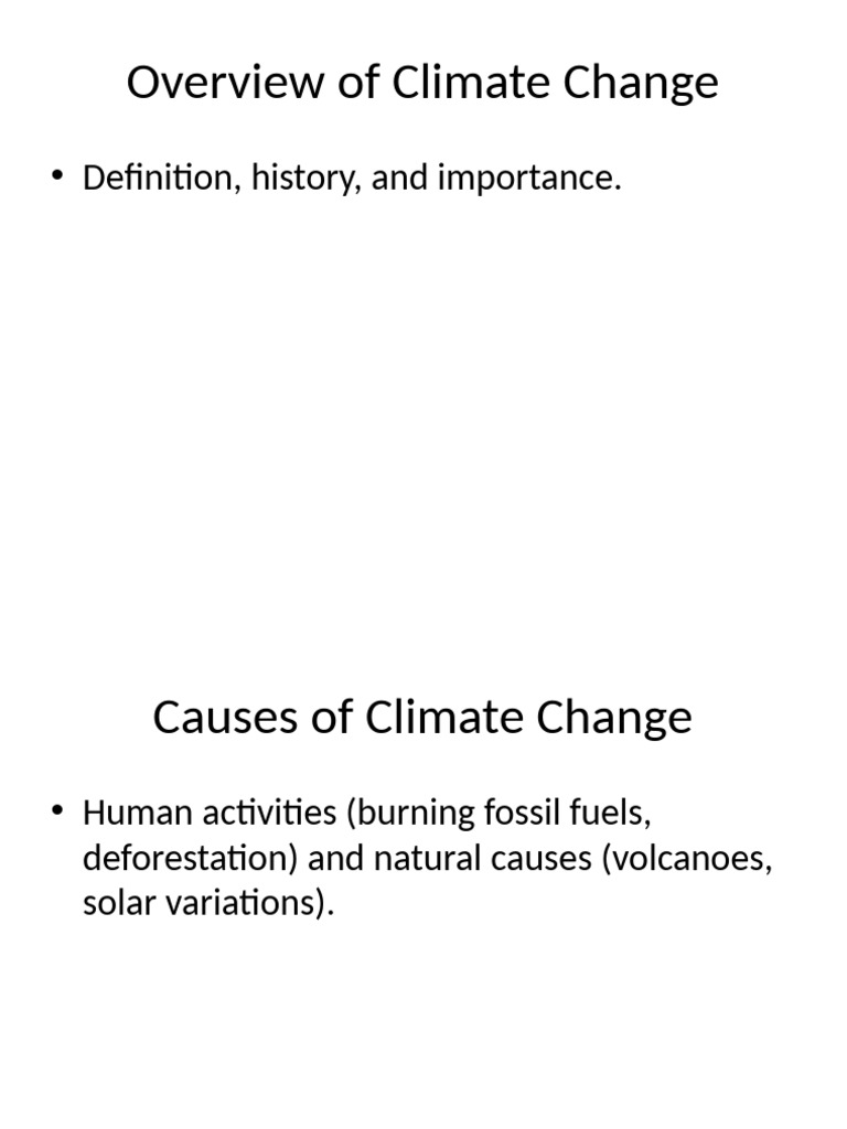 Climate Change Overview | PDF