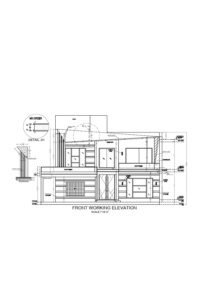 Front Working Elevation: Detail - 01 | PDF