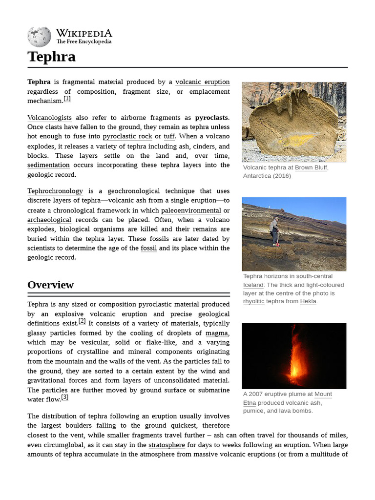 Tephra | PDF | Petrology | Geological Processes