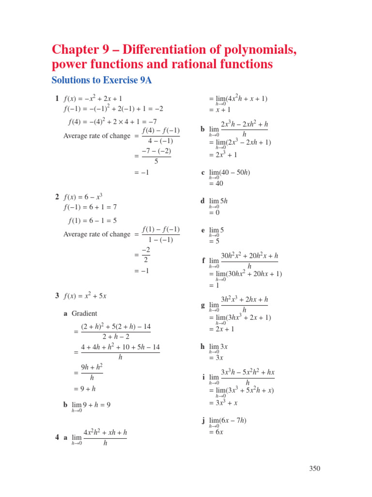 Chapter 9 Worked Solutions (1) (1) | PDF | Teaching Mathematics | Real Analysis