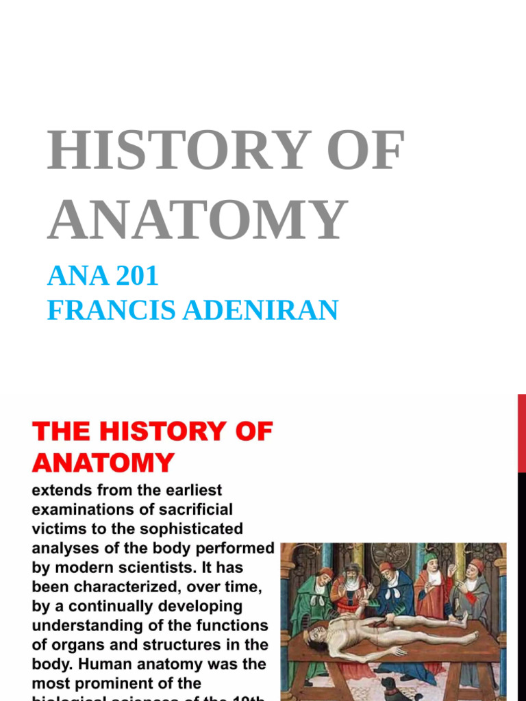 HISTORY OF ANATOMY | PDF