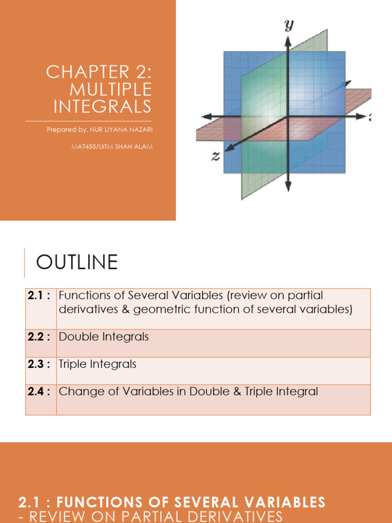 C2 - 2.1 Function of Several Variables | PDF | Derivative | Sphere