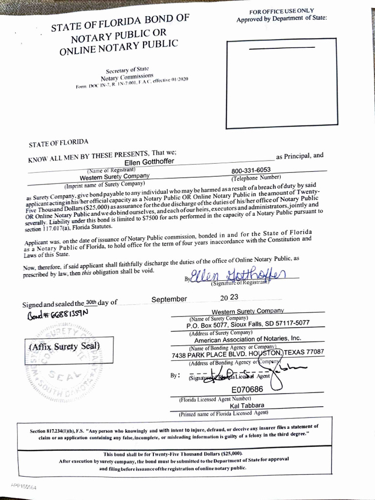 Notary Bond 2024 | PDF