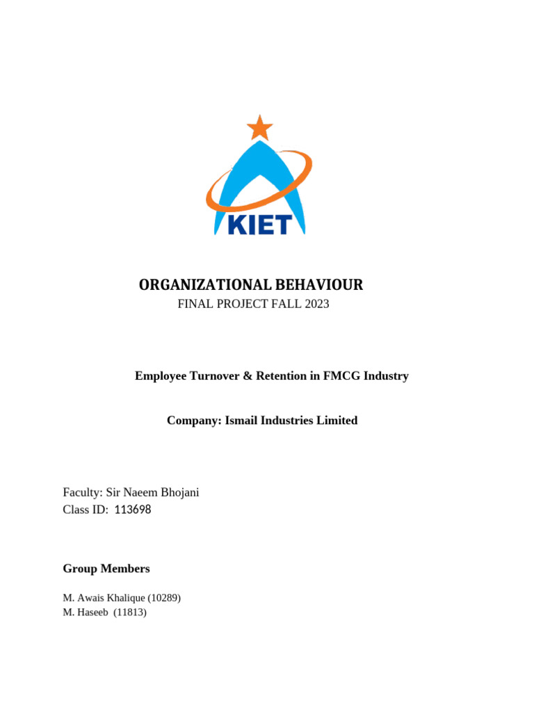 Ob Project | PDF | Employee Retention | Employment