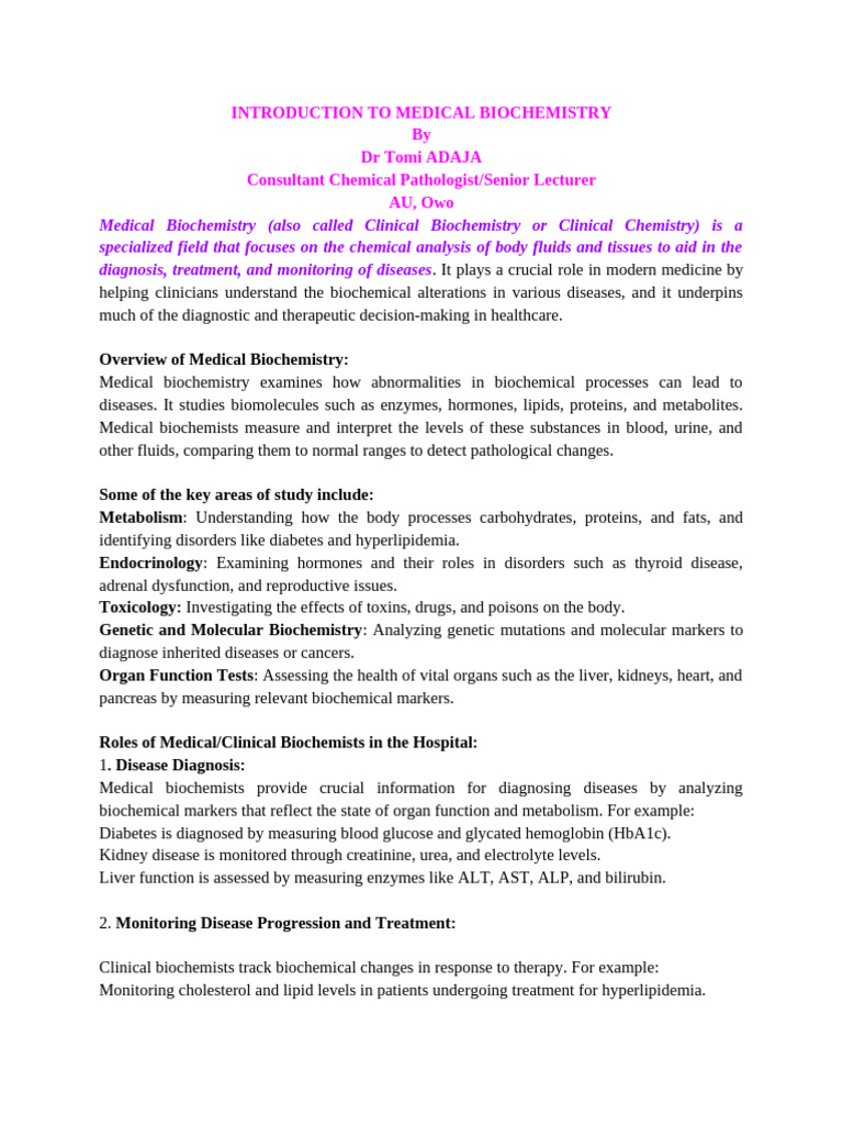 biomolecules | PDF | Health Care | Primary Care