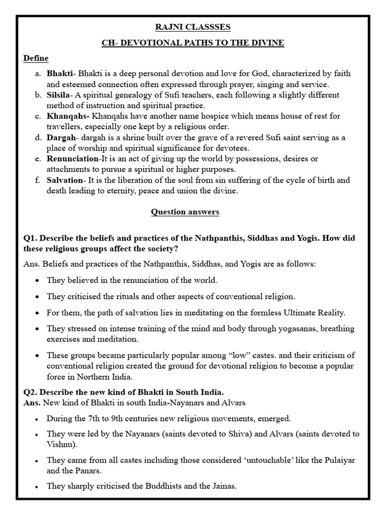 Devotional Paths to the Divine | PDF | Bhakti | Brahman