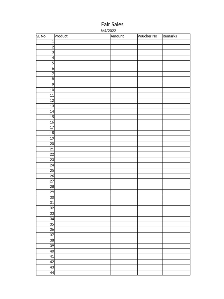Fair Attendance Sheet | PDF