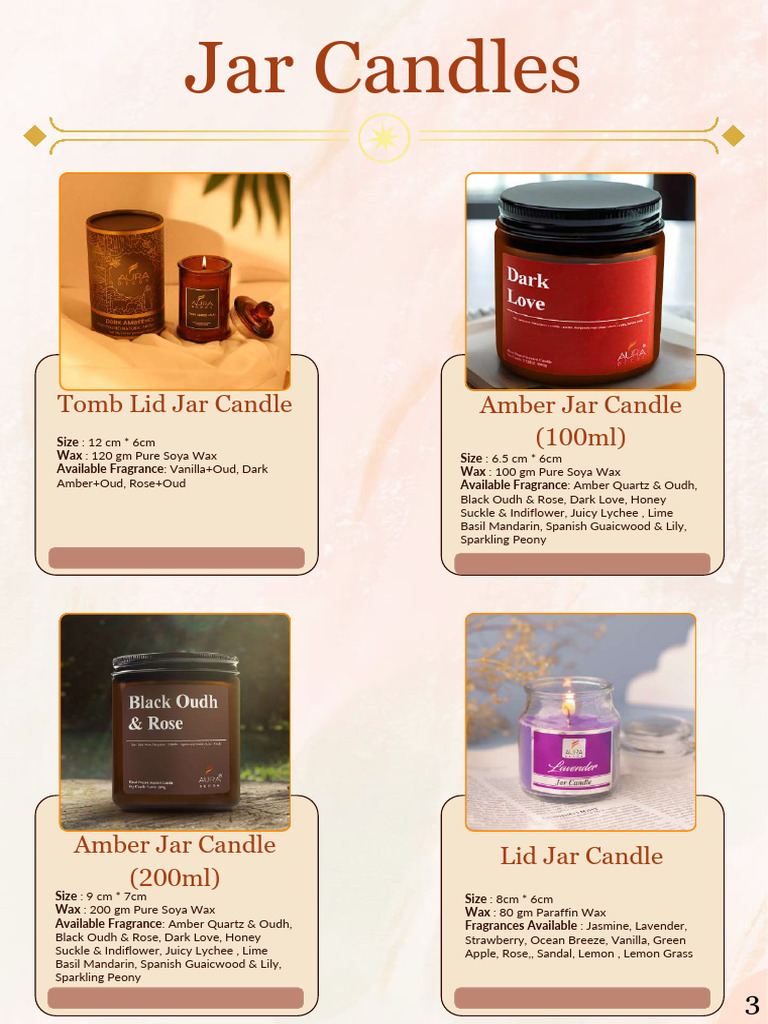 Diverse Candle Collection and Fragrances | PDF | Candle | Essential Oil