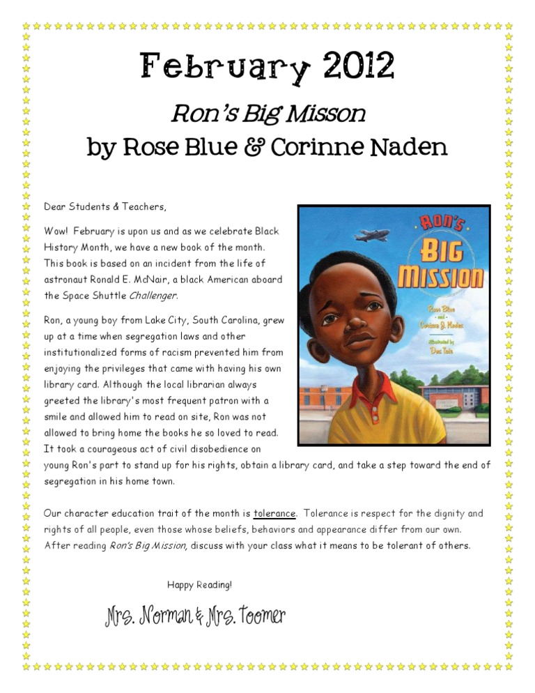 Ron's Big Mission: A Story of Tolerance | PDF | General Fiction