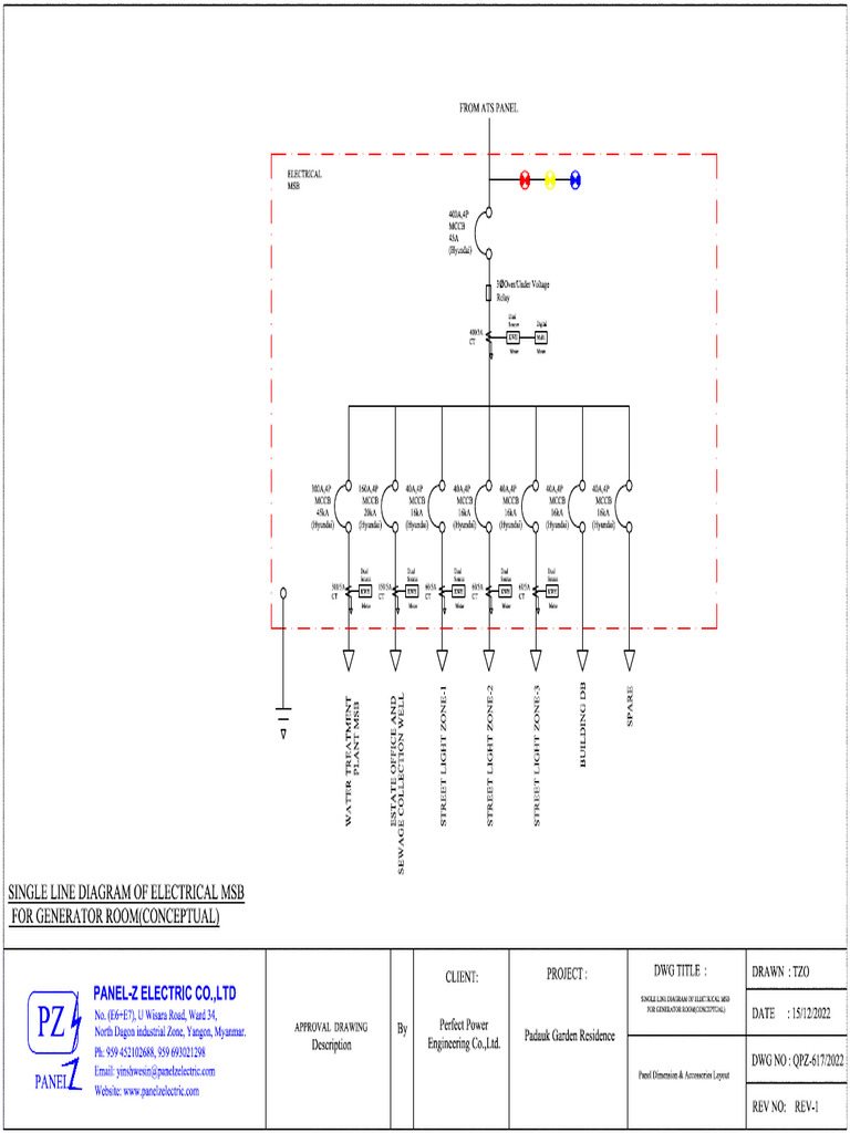 Electrical MSB Single Line Diagram | PDF | Electricity | Electrical ...