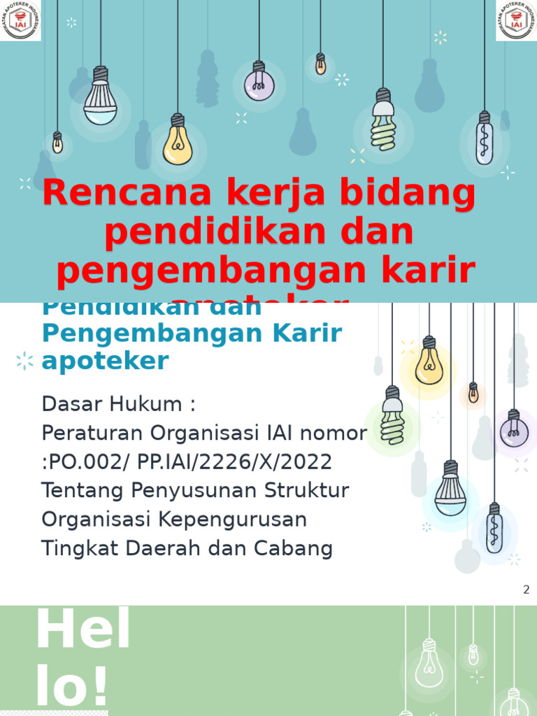 PROKER BID PENDIDIKAN DAN PENGEMBANGAN KARIR | PDF