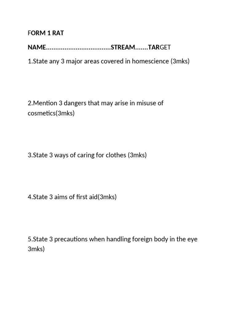Form 1 Rat-Wps Office | PDF