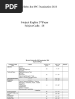 Syllabus English 2nd Paper 2026 | PDF | Syntax | Grammar