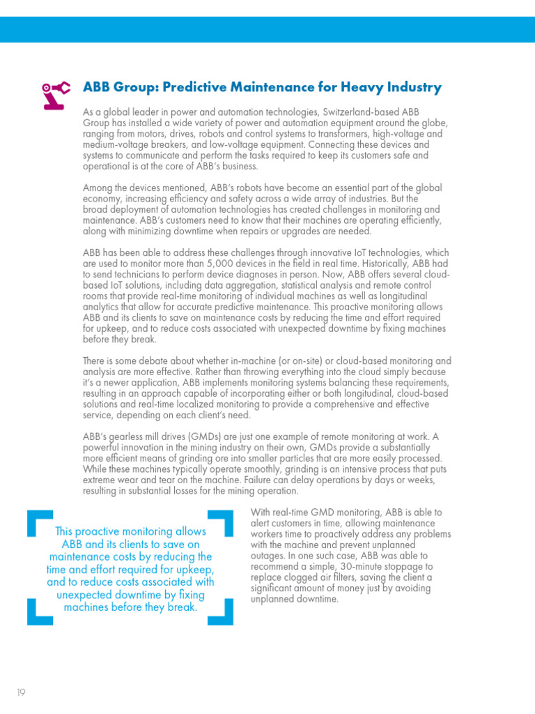 ABB Group Predictive Maintenance For Heavy Industry | PDF | Internet Of ...