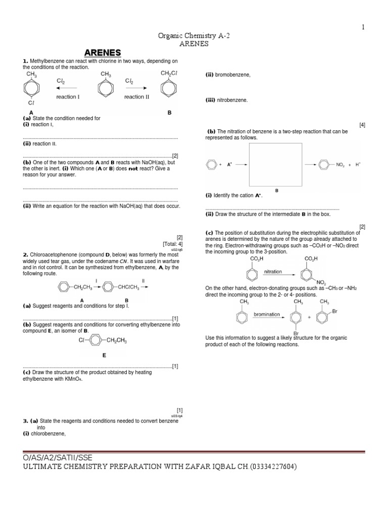 Arene A-2 | PDF | Aromatic Hydrocarbon | Chemical Reactions