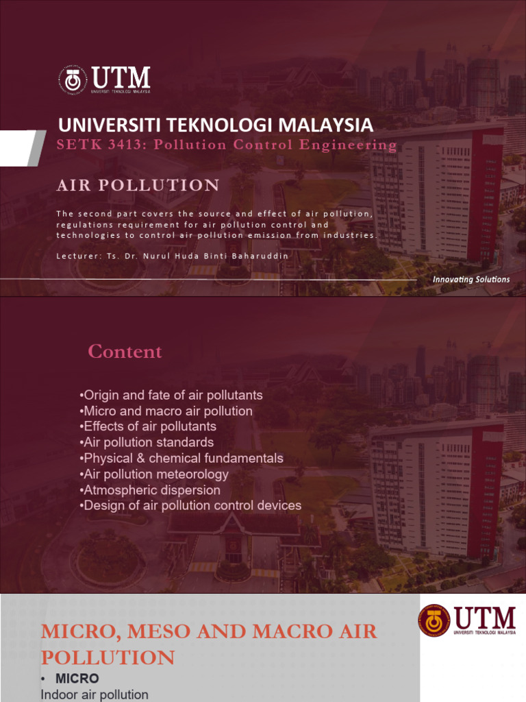 Updated_lecture Note Air Pollution Huda V2 | PDF | Atmosphere Of Earth ...