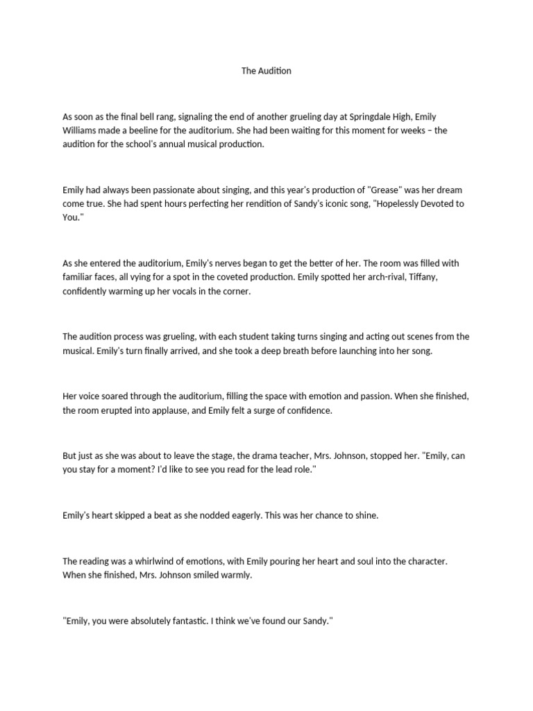The Audition-WPS Office | PDF