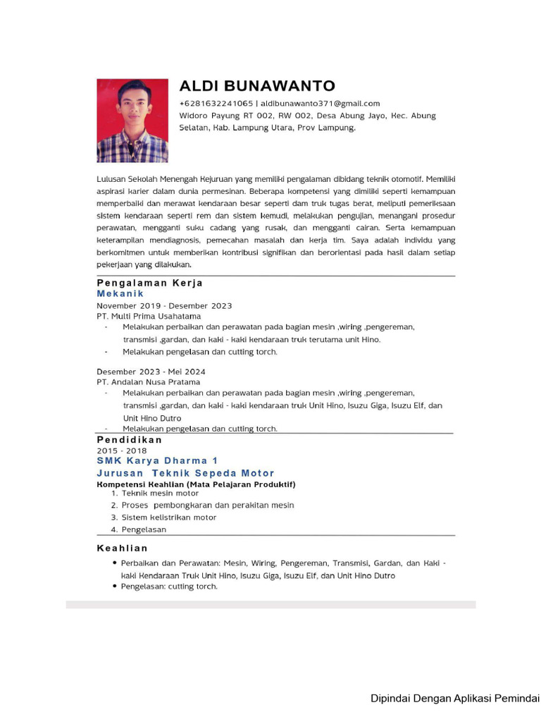 CV Dan Portofolio - Aldi Bunawanto - FKS Group-Dikompresi | PDF