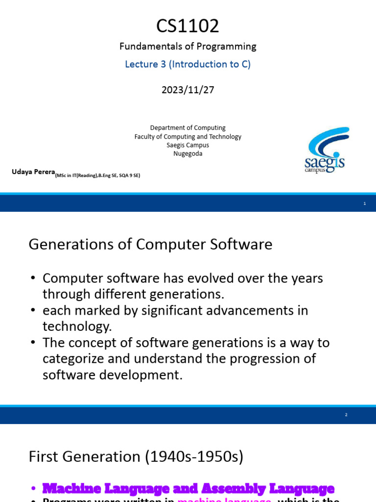 Generations of Computer Software Explained | PDF | Integrated ...