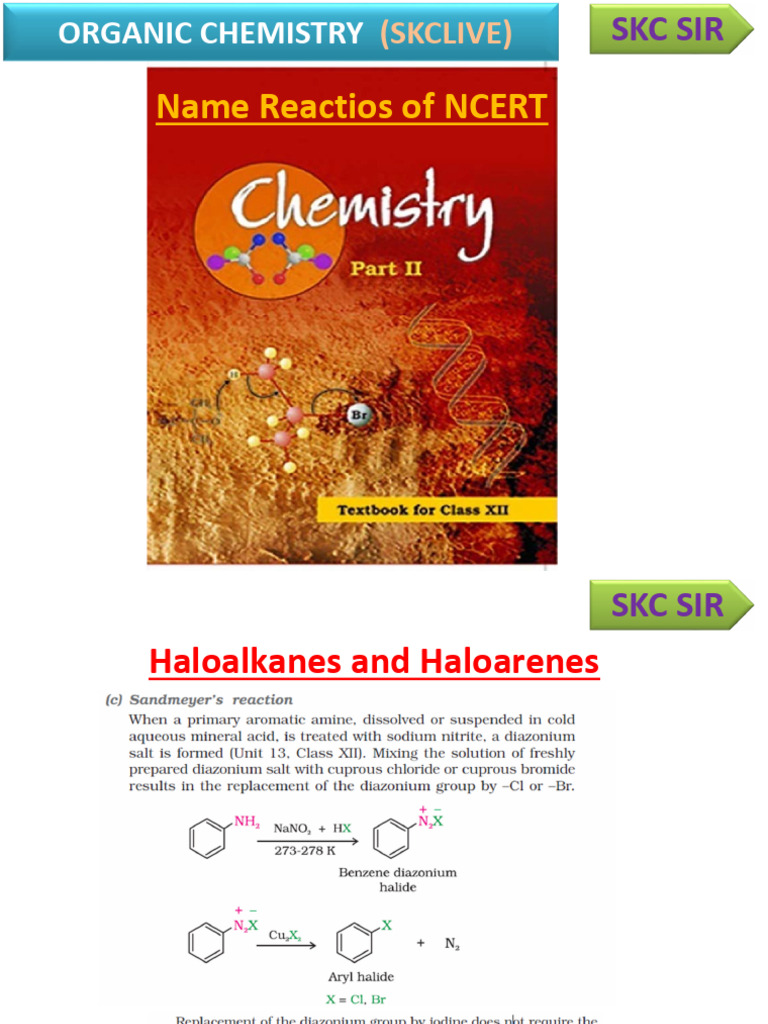 NCERT Organic Chemistry Reactions Guide | PDF