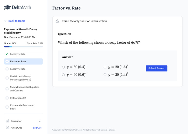 DeltaMath Student Application 10 | PDF