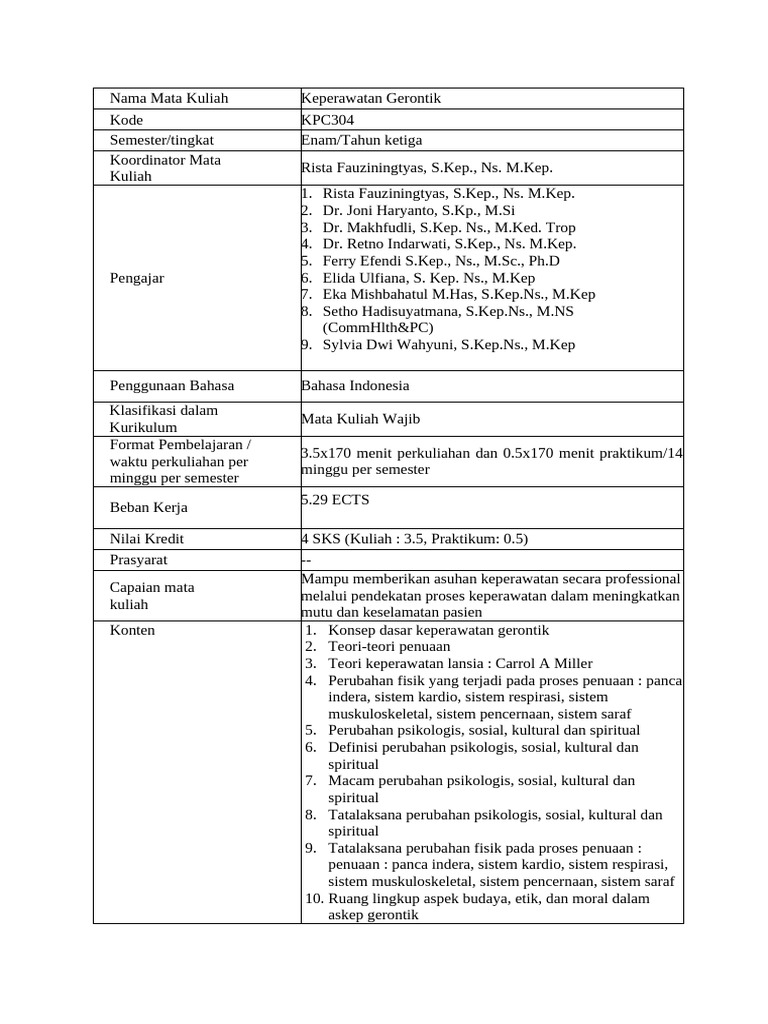 40. Modul Keperawatan Gerontik | PDF