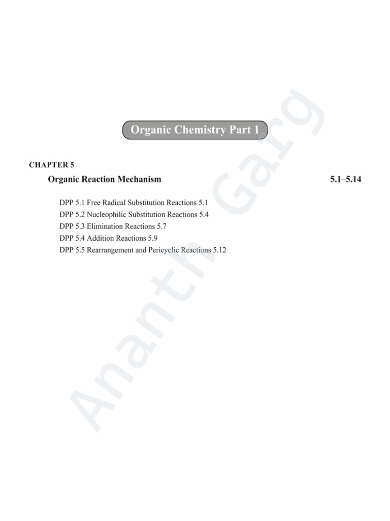 Organic Reaction Mechanism DPP | PDF