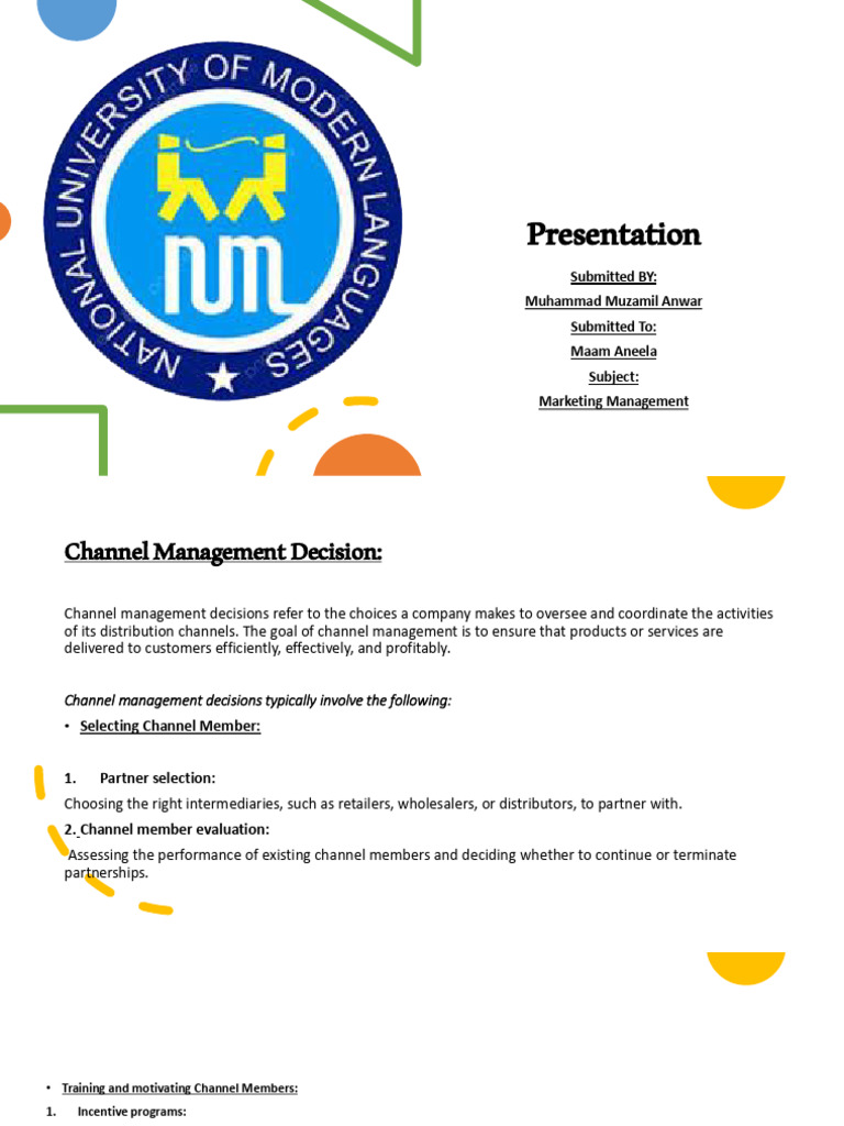 Presentation: Submitted BY: Muhammad Muzamil Anwar Submitted To: Maam ...
