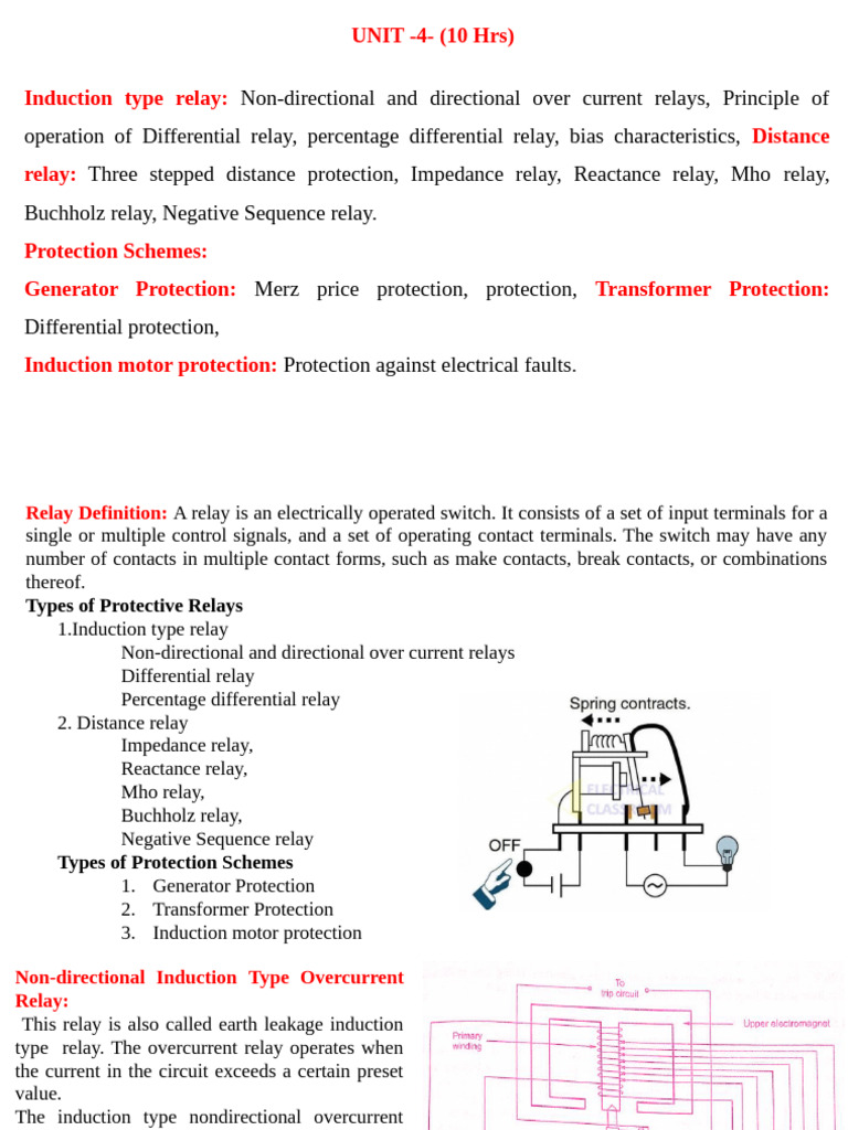SGP- Unit 4 PPT_2079c2a43d1abb29c5fa1b31daeb5614 | PDF | Relay | Transformer