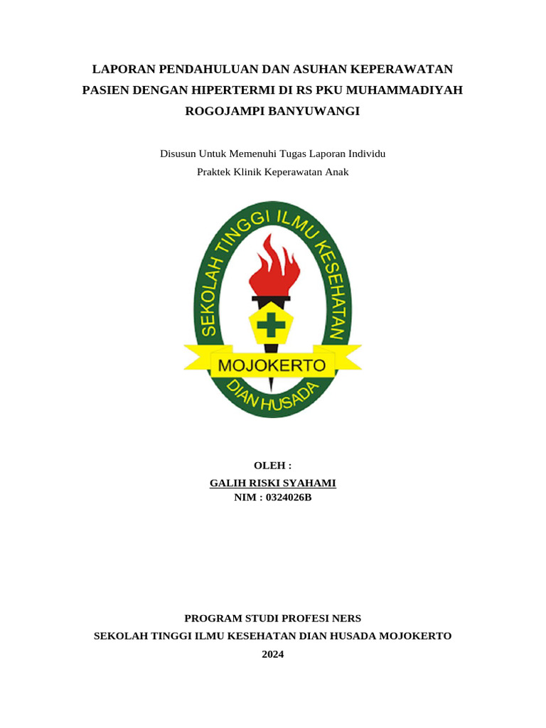 Galih Riski - LP Dan Askep Anak - Hipertermi | PDF