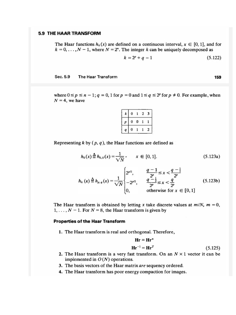 Haar Transform | PDF