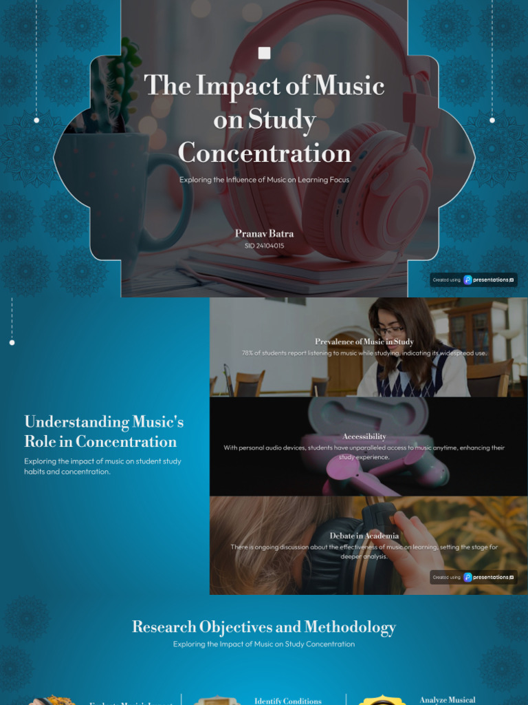 The Impact of Music On Study Concentration Analysis Report | PDF