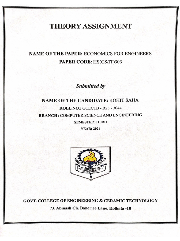 Economics Assignment 2 | PDF