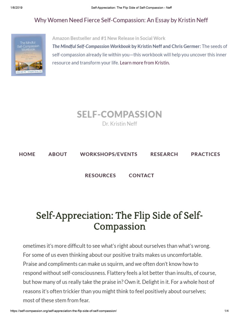 Self-Appreciation - The Flip Side of Self-Compassion - Neff | PDF ...