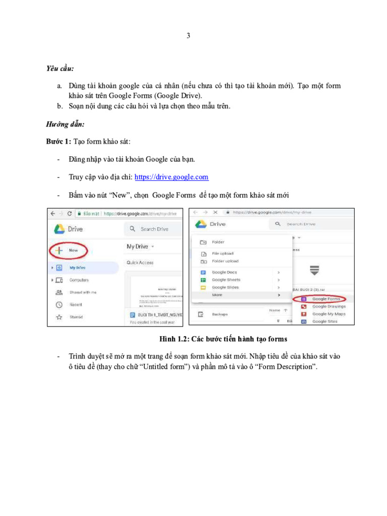 Buoi 1 Tao Bang Khao Sat Online | PDF