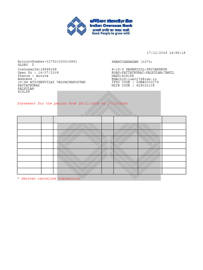 IOB STATEMENT 24 (1) | PDF