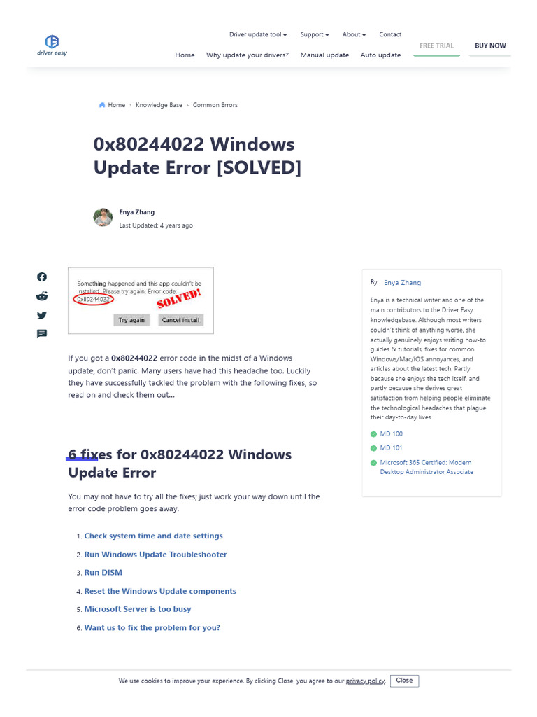 0x80244022 Windows Update Error (SOLVED) | PDF | Microsoft Windows | Computing