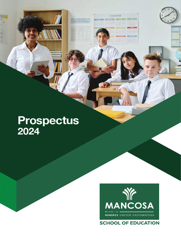 Mancosa SOE Prospectus 2024 | PDF | Teachers | Bachelor's Degree