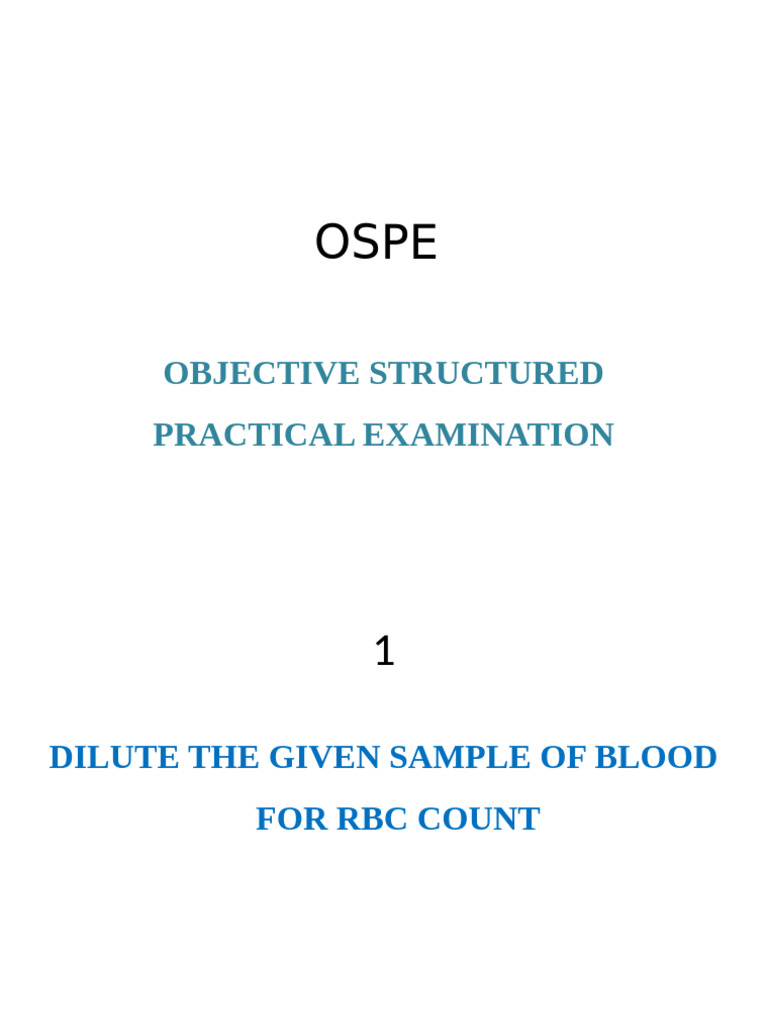 OSPE | PDF