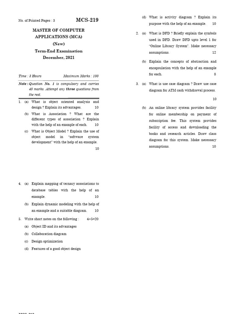 MCS-219 | PDF | Object (Computer Science) | Computer Programming