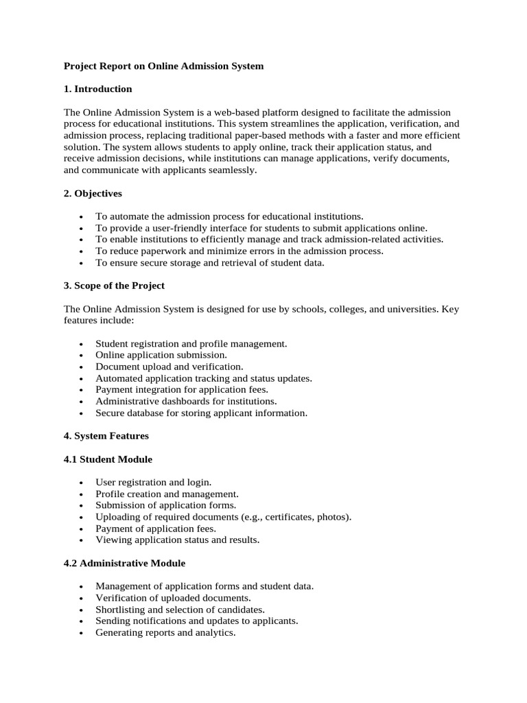 Online Admission System for Schools | PDF | Databases | Software ...