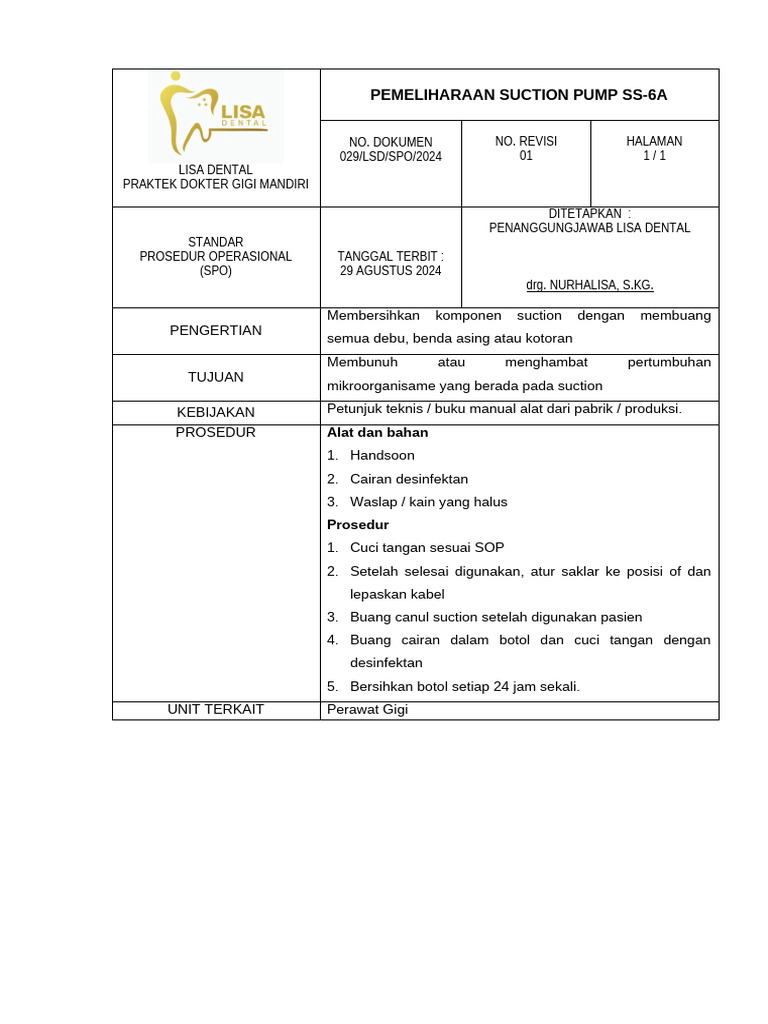 029 Pemeliharaan Suction Pump SS-6A | PDF