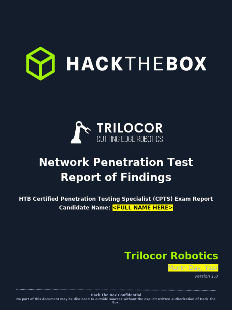 HTB Academy Report Template | PDF | Vulnerability (Computing) | Security