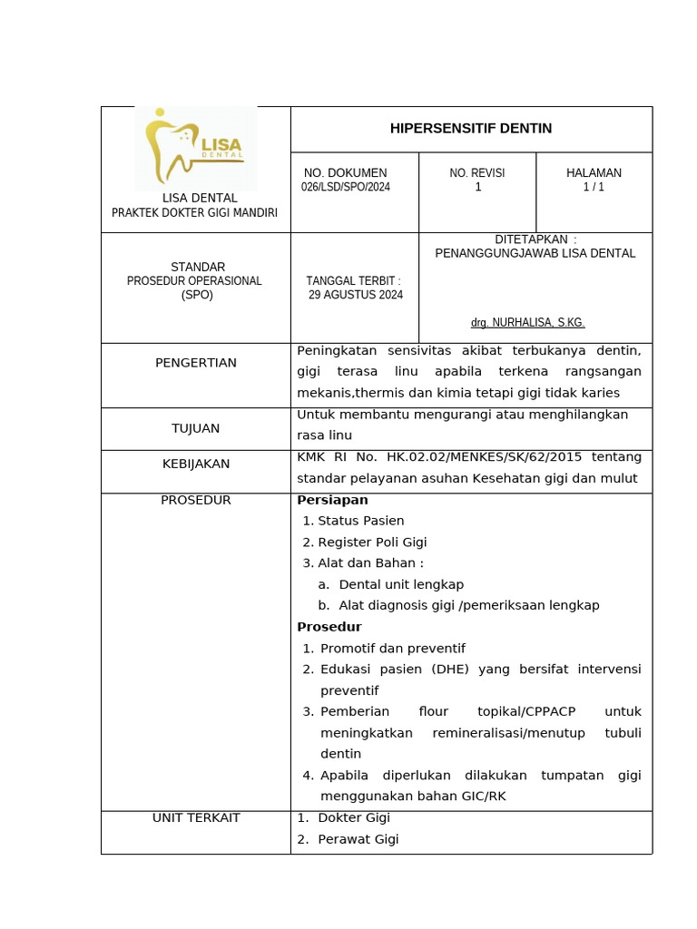 026 Hipersensitif Dentin | PDF