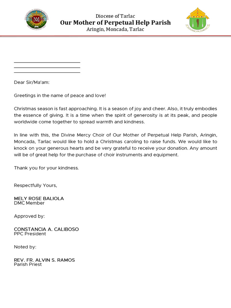 DMC Caroling Letter | PDF