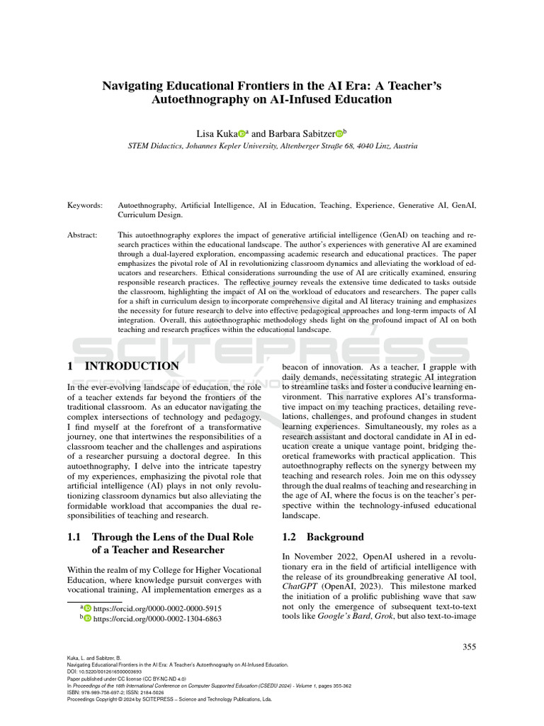 Navigating Educational Frontiers in The AI Era | PDF | Teachers ...