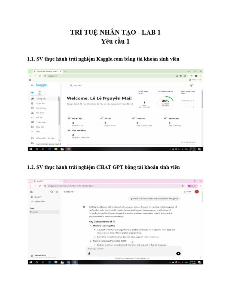 Lê Nguyễn Mai Lê - Ttnt - Lab 1 | PDF