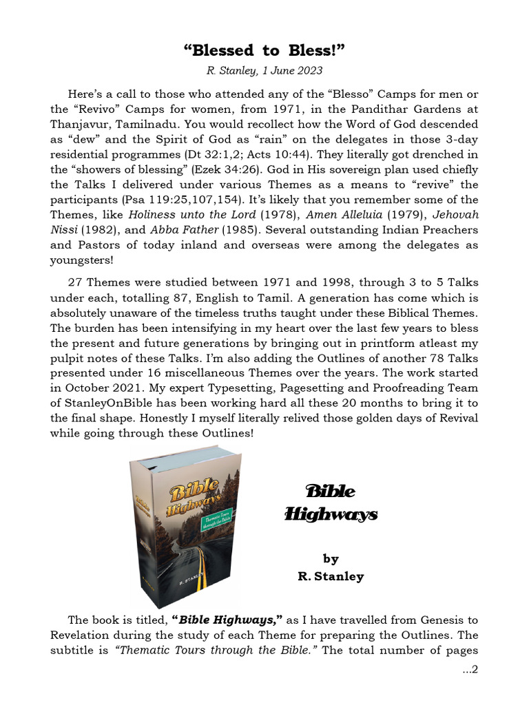 Blessed To Bless (R. Stanley) | PDF