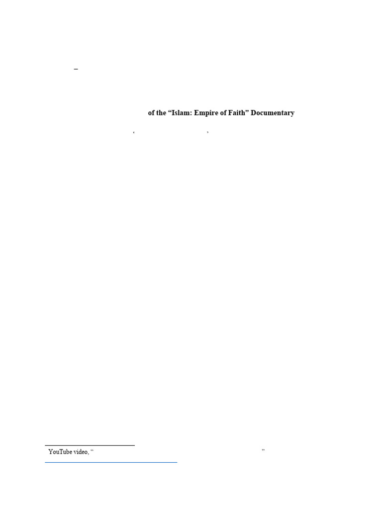Karampakakis K - Assigment #3 - Report On The Empire of Faith - Part ...