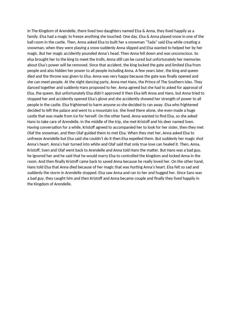 Frozen Storytelling | PDF